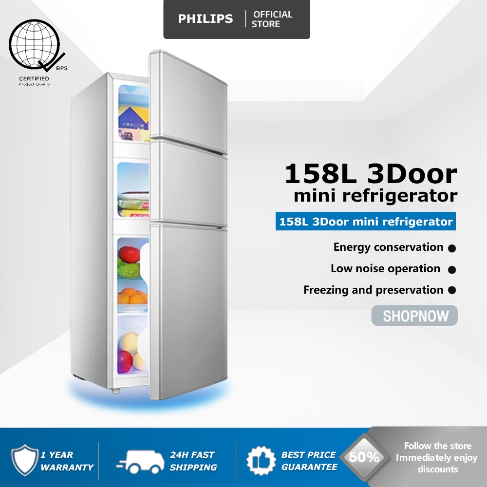 Refrigerator Two Door Smart Freezing Refrigerator 138L Silent Household ...