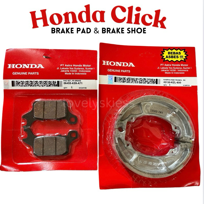 Honda Click 125 / 150 / 155 v2 v3 Brake Pad Brake Shoe | Shopee Philippines