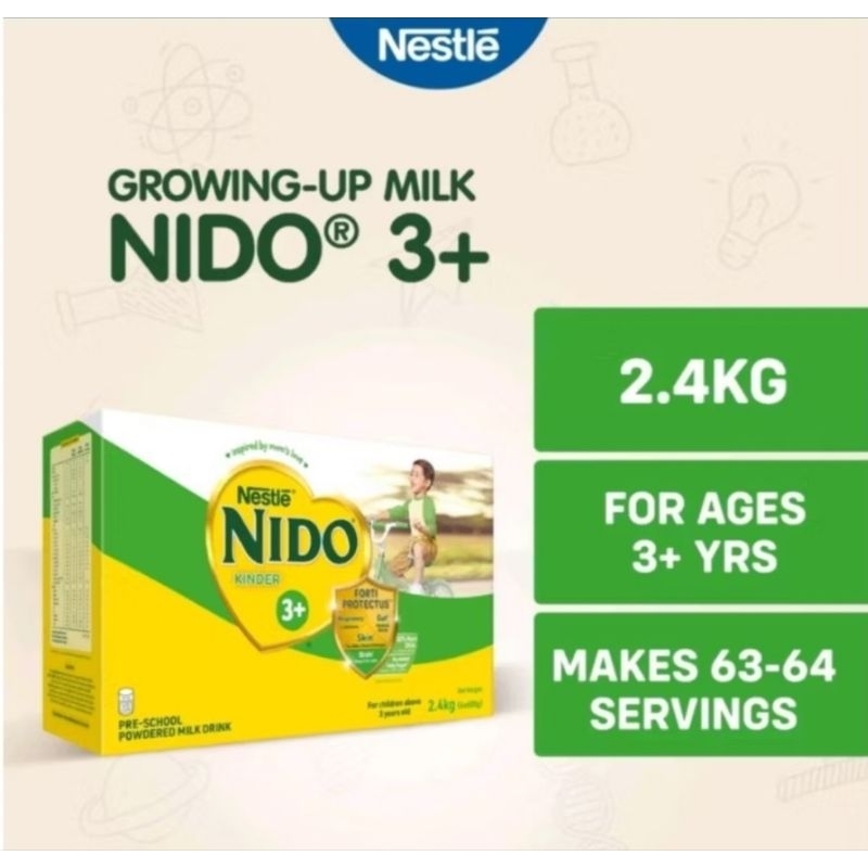 Nido 3+ 2.4kg Nestle Nido Kinder 3+ Advanced Protectus Milk | Shopee ...