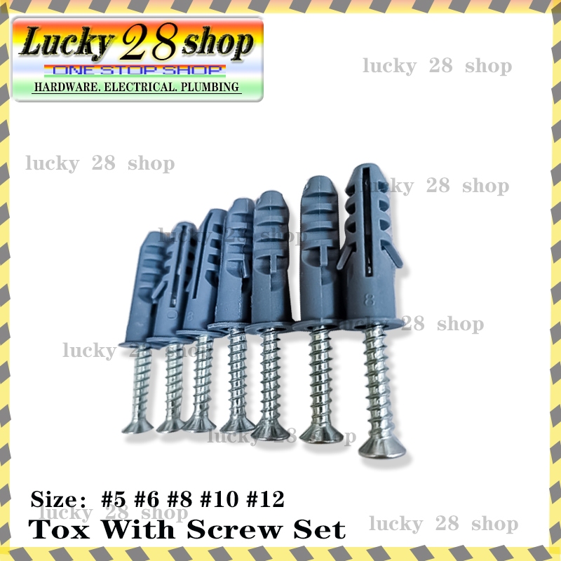 TOX WITH SCREW SET ( 5MM, 6MM, 8MM, 10MM ,12MM ) | Shopee Philippines