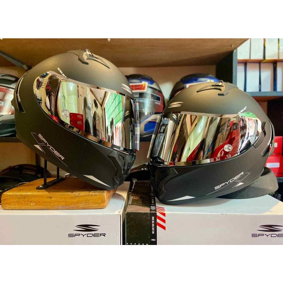 Spyder full-Face Dual Visor Helmet Rogue + (FREE clear visor) | Shopee ...