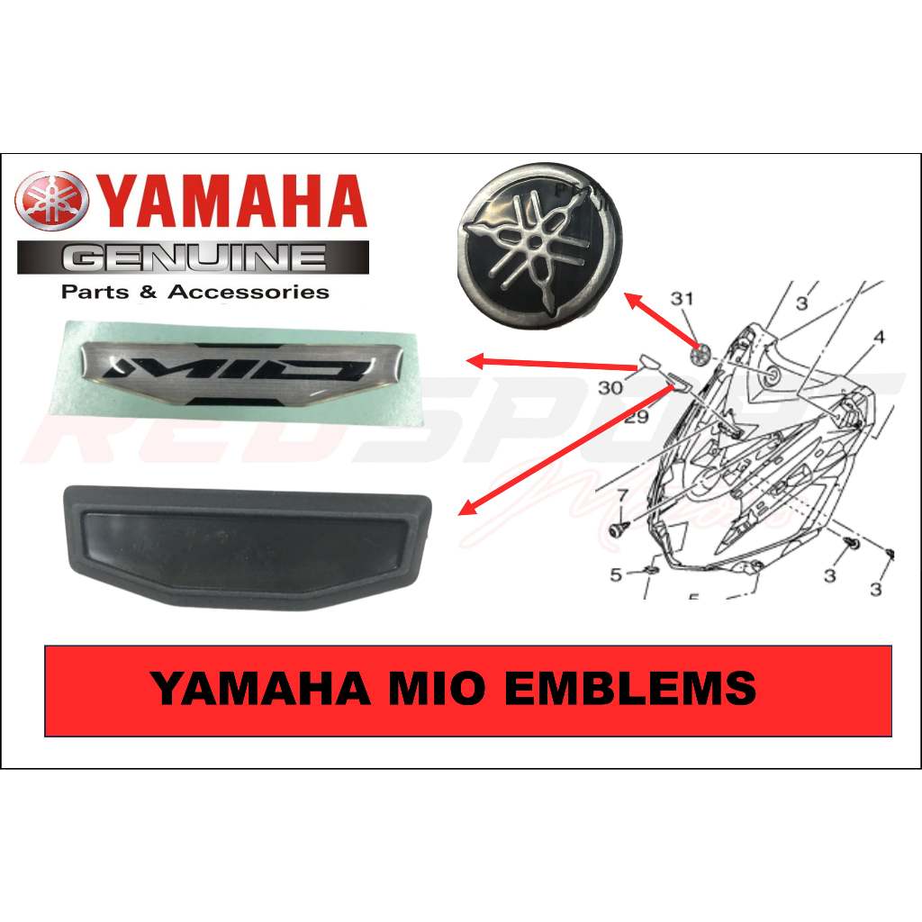 EMBLEM MIO YAMAHA GENUINE PARTS | Shopee Philippines