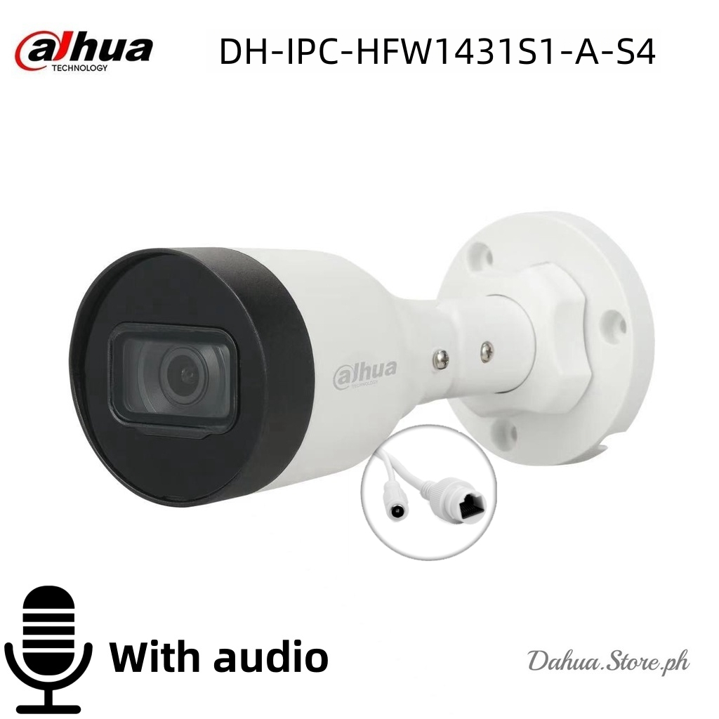 Dahua 4MP Entry IR Fixed-focal Bullet Netwok Camera With audio IP camera IP67 Outdoor CCTV IP ...