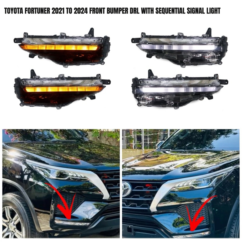 TOYOTA FORTUNER 2021-2024 DAYTIME RUNNING LIGHT WITH TURN SIGNAL/WHITE ...
