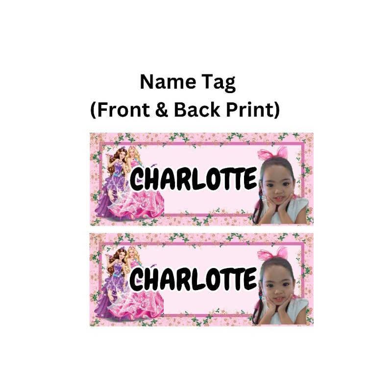 Personalized / Customized Name Tag Hot Laminated (Front & Back Print ...