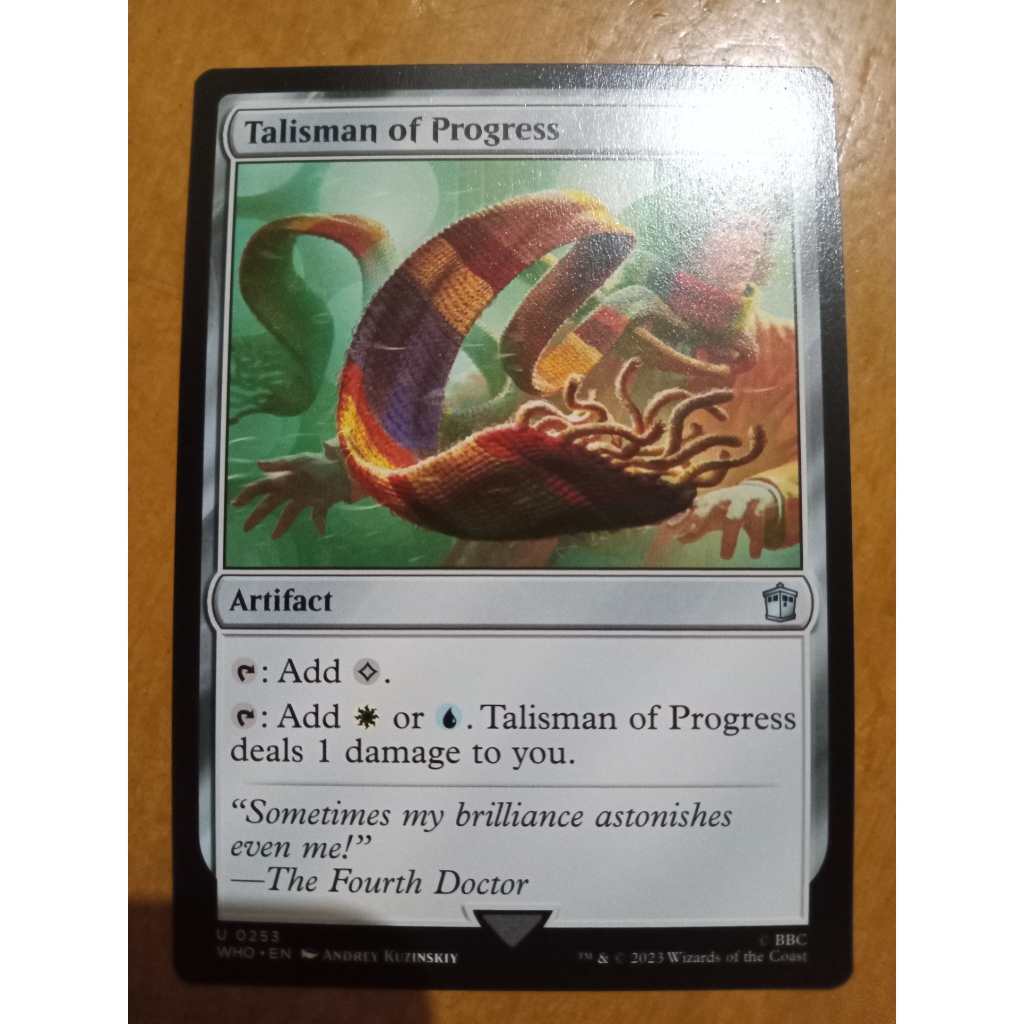 MTG Talisman of Progress Uncommon M3C Doctor Who WHO Fallout PIP LotR ...