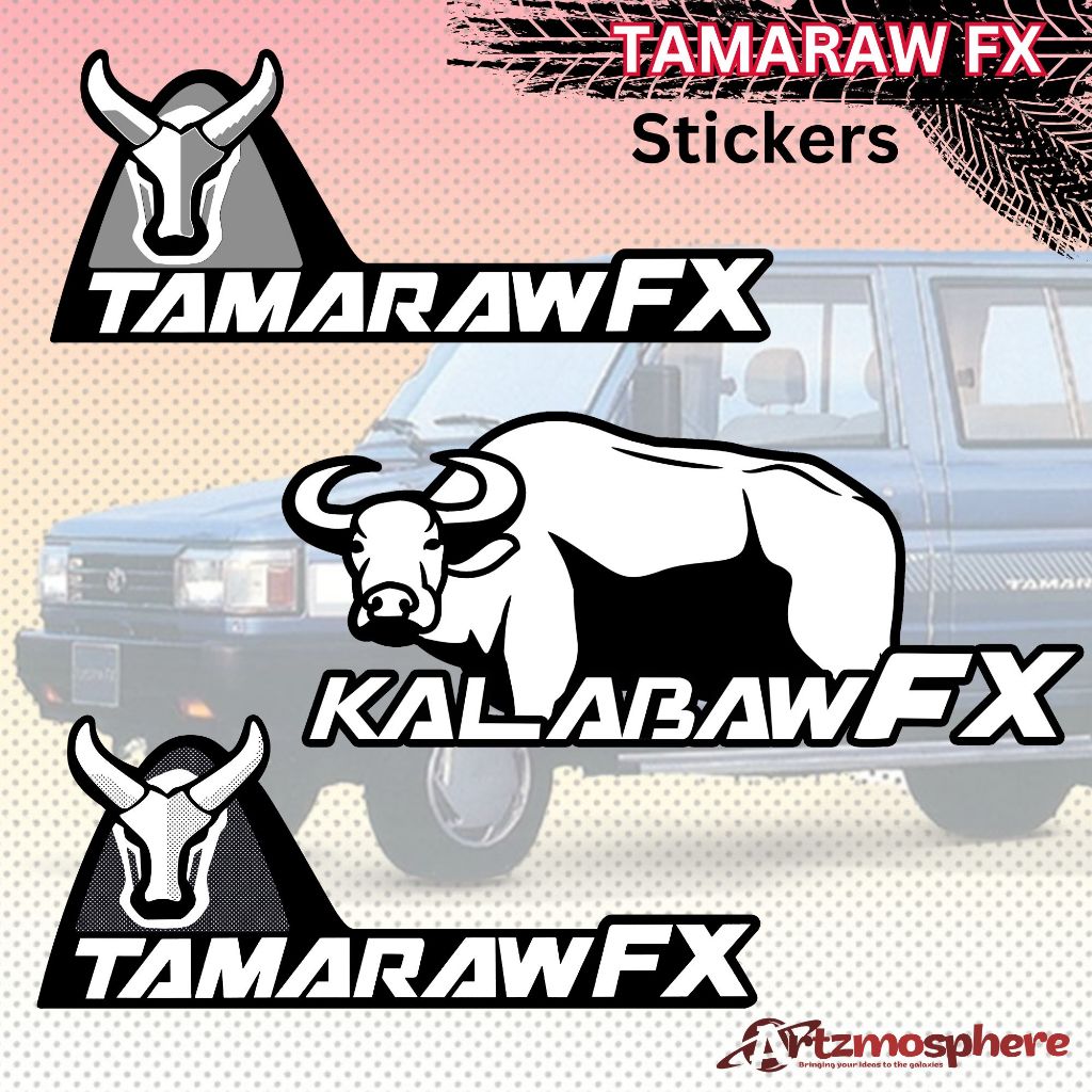 TOYOTA TAMARAW FX LOGO STICKER DECALS PARODY / ORIGINAL DESIGN | Shopee ...