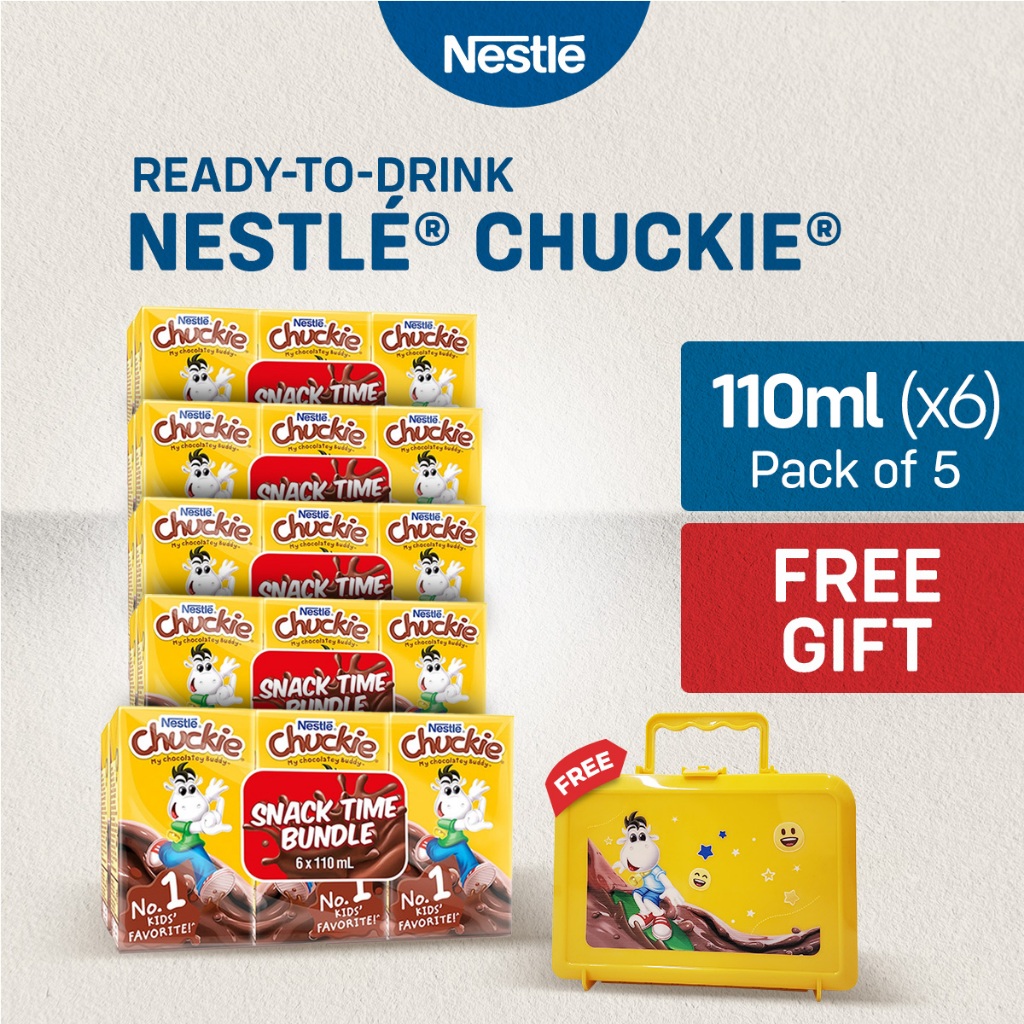 Chuckie Chocolate Flavoured Milk 110ml - Pack of 30 with FREE Chuckie ...
