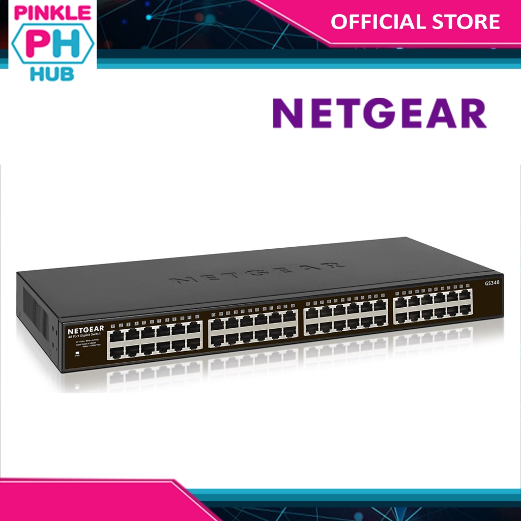PinkleHub NetGear 48 Port Gigabit Ethernet Unmanaged Switch (GS348 ...