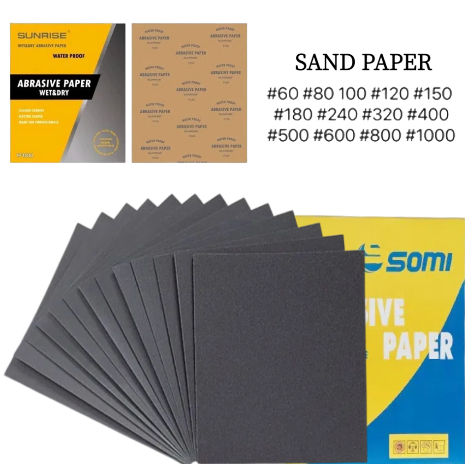 LIHA waterproof SAND PAPER sanding paper 60# 80# 100# 120# 150#-1000 ...