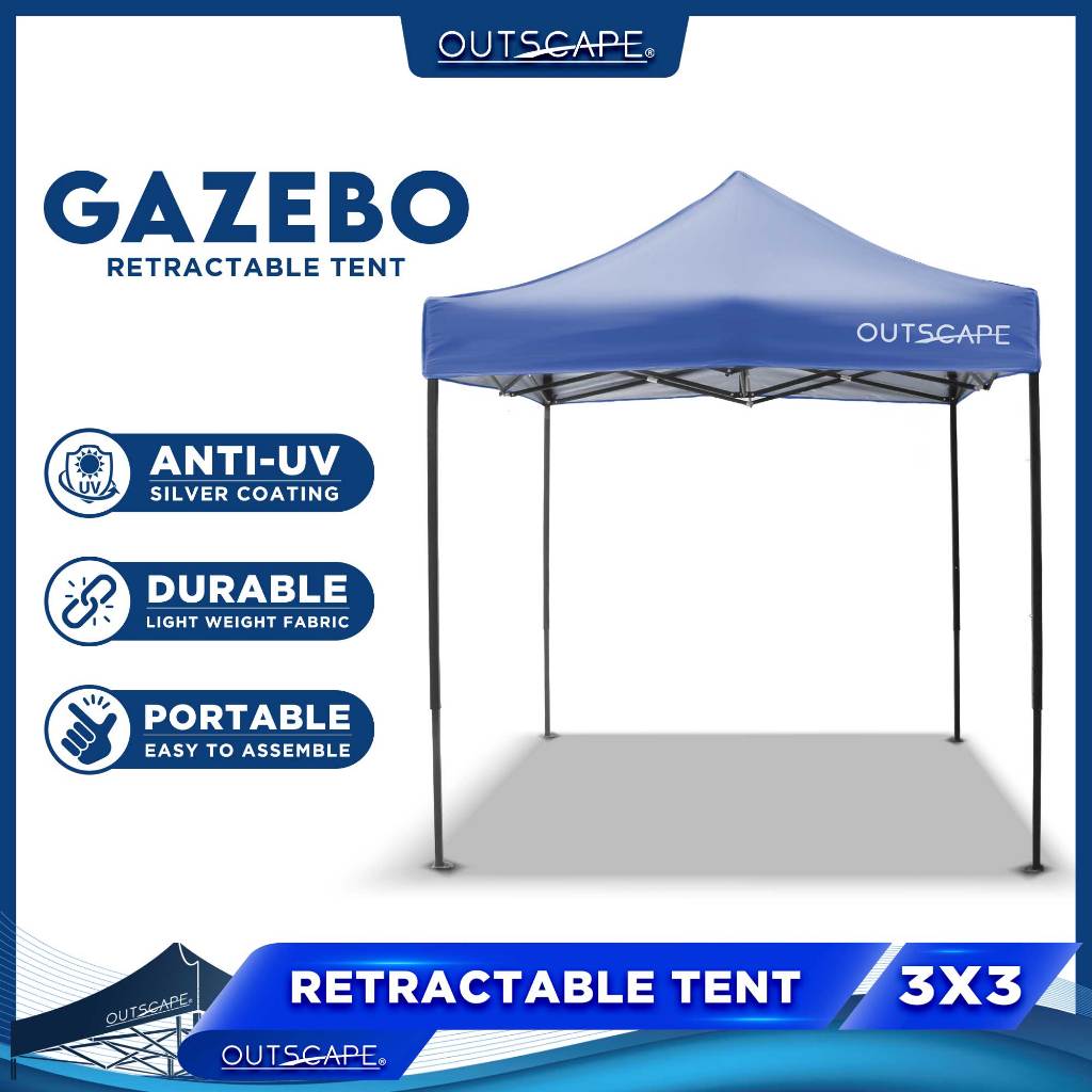 Outscape Tent 3x3 Meters Heavy Duty Retractable Complete Set | Shopee ...
