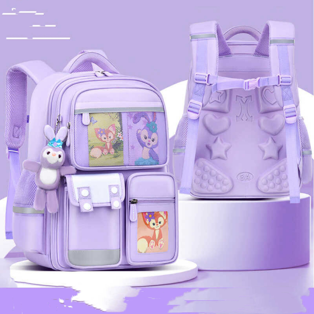 #509 Korean School Backpack with Spine Protection is a waterproof ...