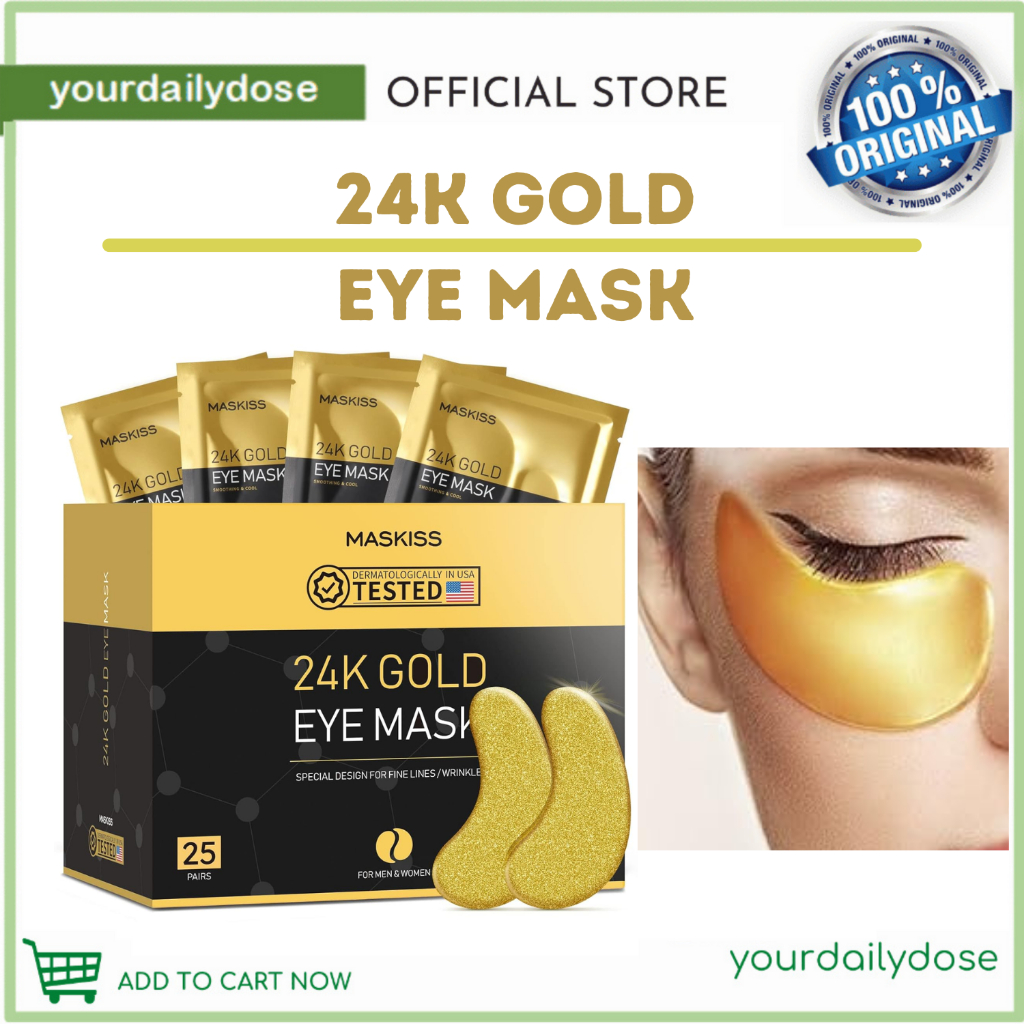 MASKISS 24K GOLD EYE MASK (SOLD PER PAIR) | Shopee Philippines