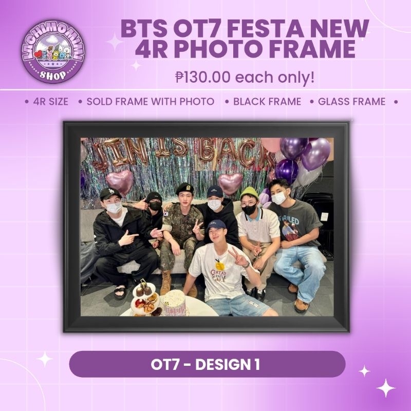 BTS OT7 New Group Photo 2024 4R Desk Frame | Shopee Philippines