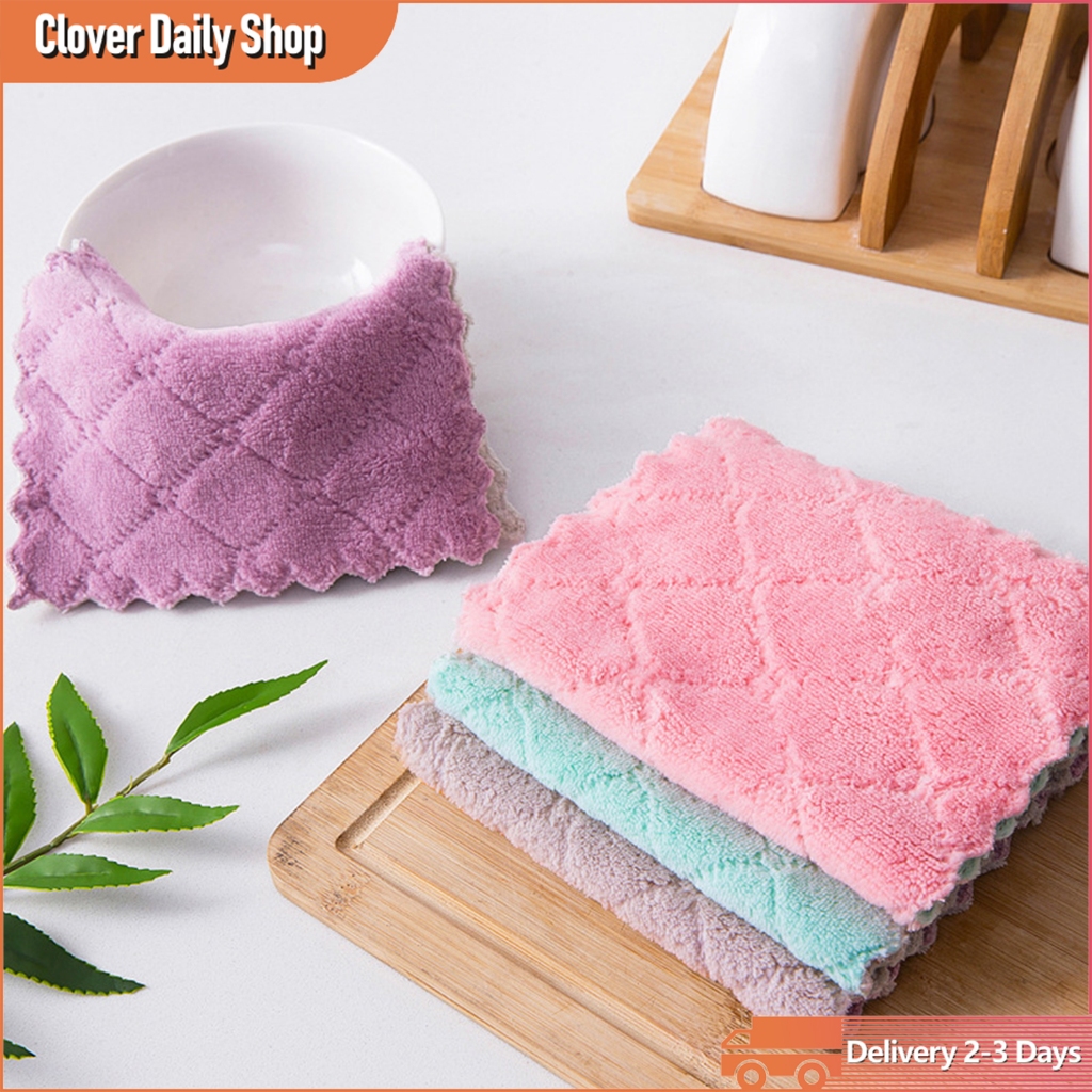 Super Absorbent Kitchen Towels 2 Layers Microfiber Kitchen Dish Cloth ...