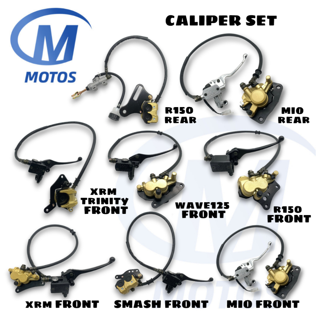 MOTOSPH MOTORCYCLE CALIPER SET FRONT AND REAR FOR RAIDER/XRM/MIO/SMASH ...