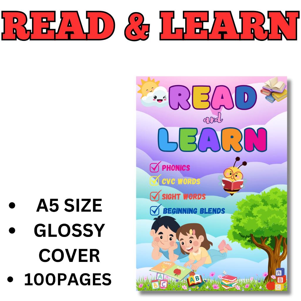 READ AND LEARN BOOKLET FOR BEGINNERS WITH CVC, PHONICS,SIGHT WORDS AND ...