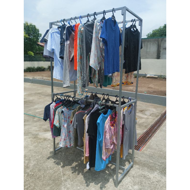 Heavy Duty Detachable Clothes Rack 200cmx110cm | Shopee Philippines