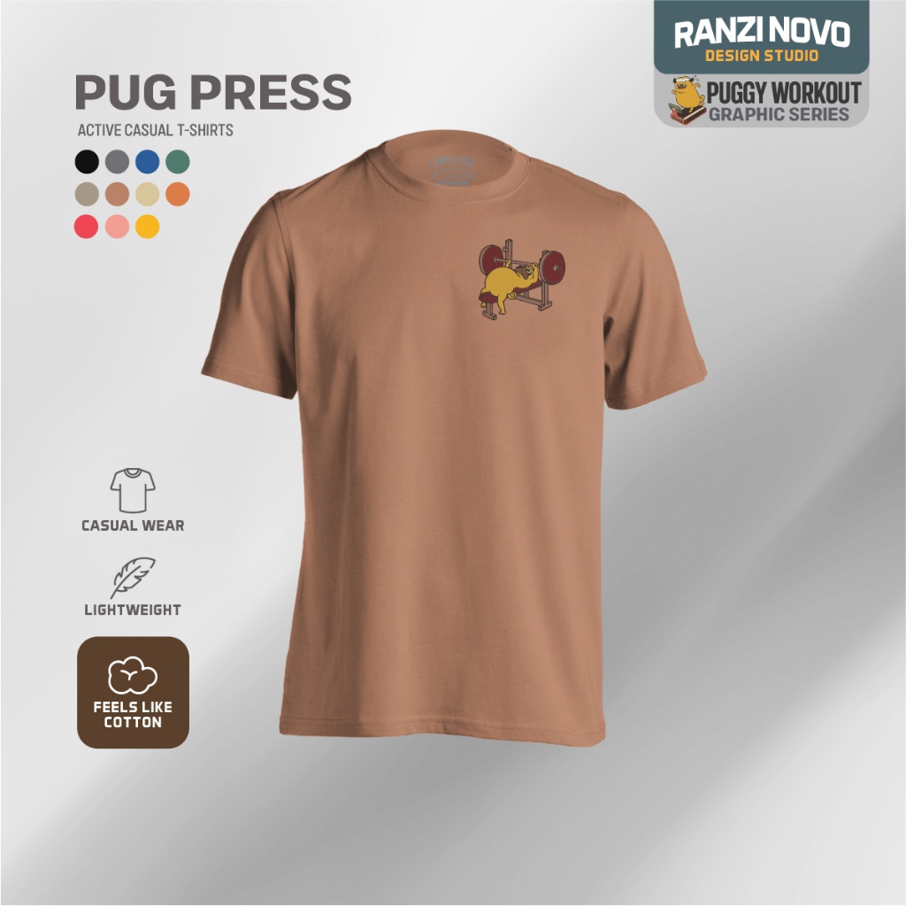 Pug Press - Spuntex Shirt Puggy Series Men's Casual T-Shirt Everyday ...