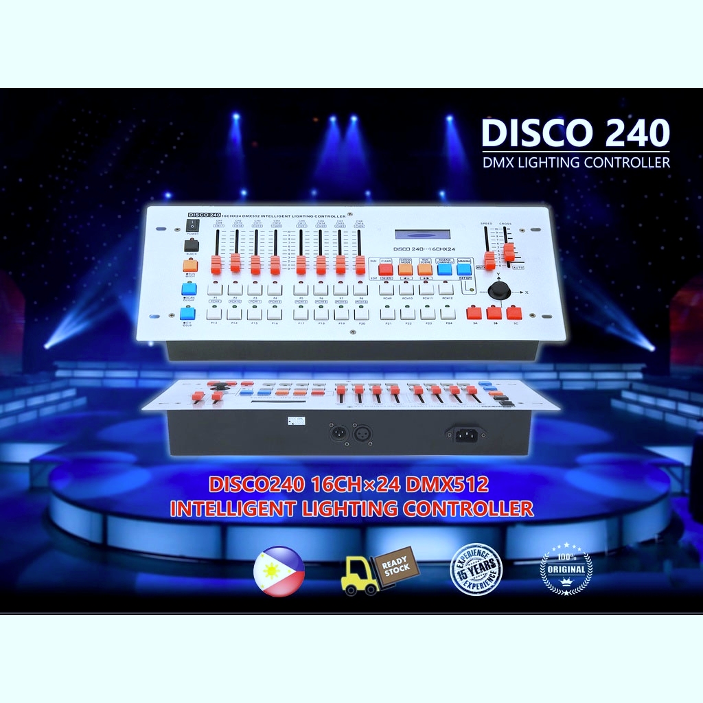 DMX 240 Controller, Disco Stage Light DMX 512 Signal Console, 240 CONTROL CHANNELS | Shopee ...