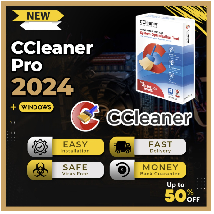 CCleaner Full Version Professional 2024 v6.24 Lifetime | COMES IN A USB ...
