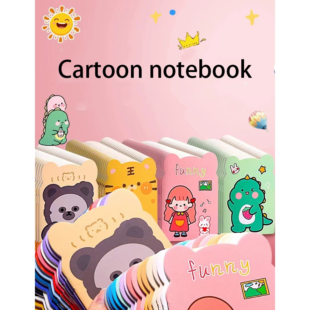 Cartoon Mini Notebook Cute Design Random Small Notepad Children Student ...