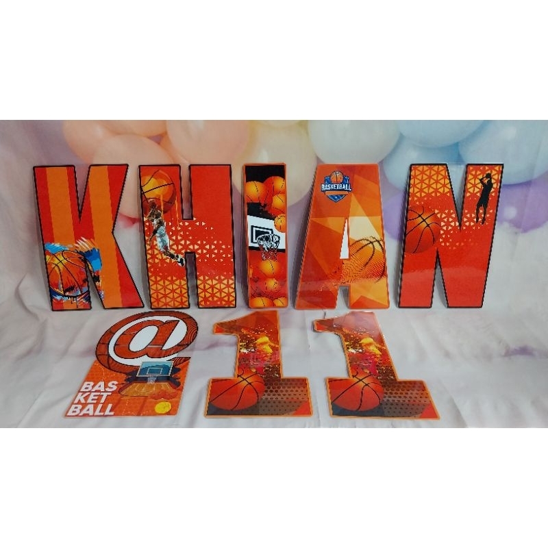 Letter Standee / Backdrop (basketball theme) | Shopee Philippines