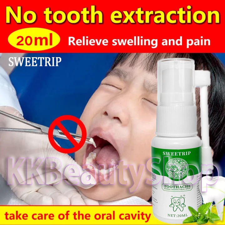 SWEETRIP Toothache Spray Teeth Pain Relief Inflammation & Swelling ...