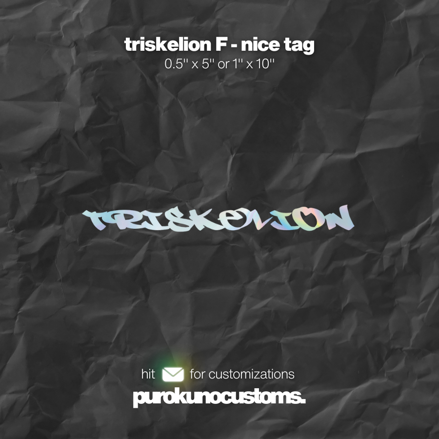 TRISKELION - NICE TAG STYLE CAR & MOTORCYLE VINYL DECAL STICKER TAU ...