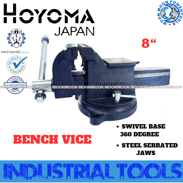 HOYOMA JAPAN Swivel Bench Vise With Anvil 8'' ALL STEEL | Shopee ...