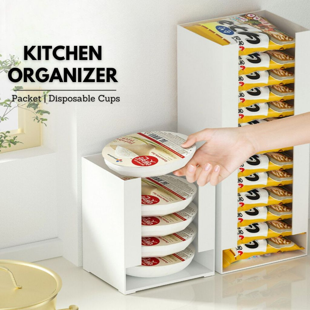 LOCAUPIN Multifunctional Kitchen Noodle Packet Storage Snack Coffee Bar ...