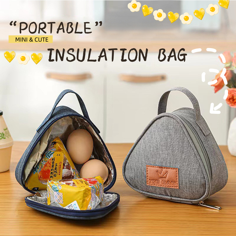 Mini Cute Triangle Insulation Bag for Children Food Bento Fresh Pouch ...