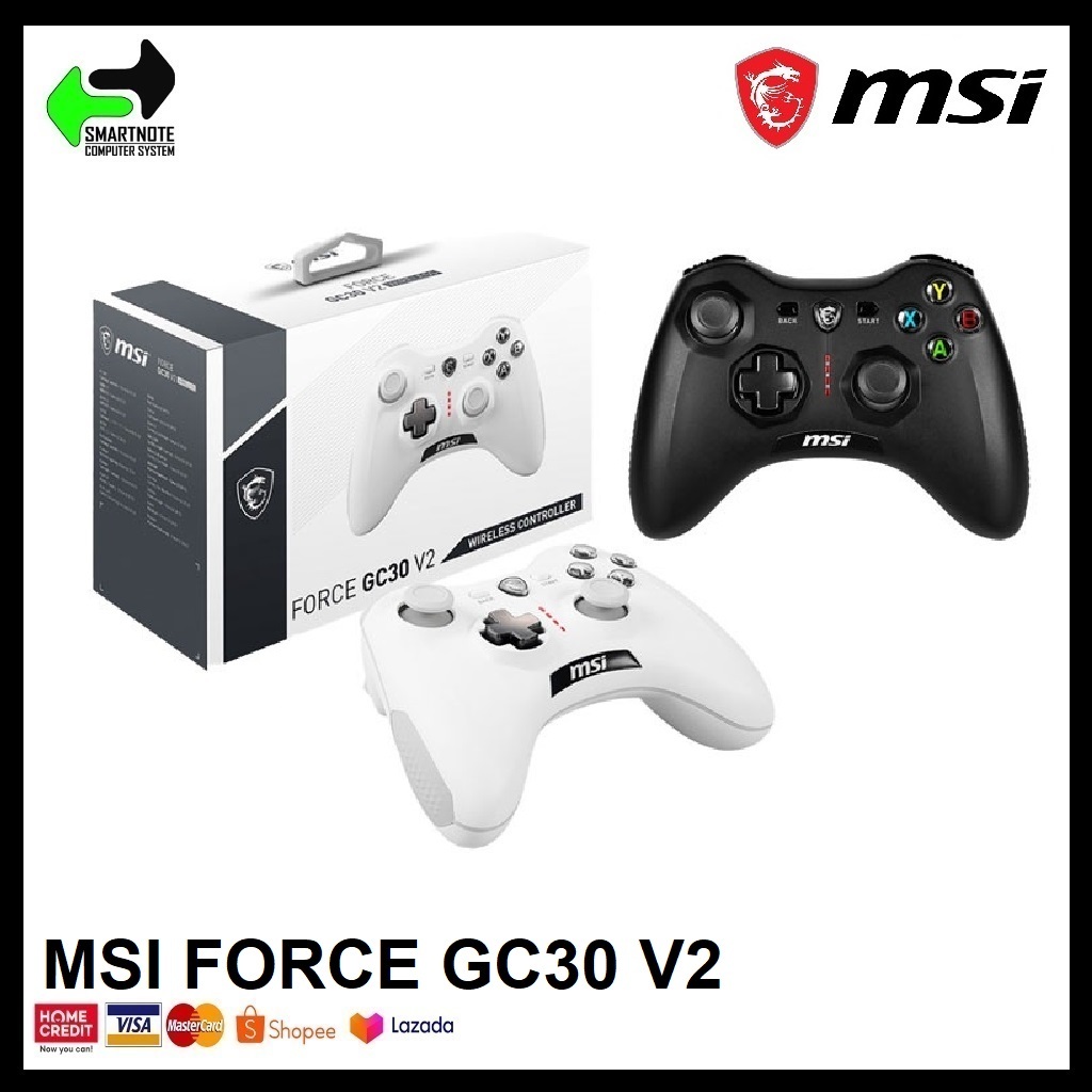 MSI FORCE GC30 V2 WHITE / BLACK Wireless Game Pad Gaming Controller ...