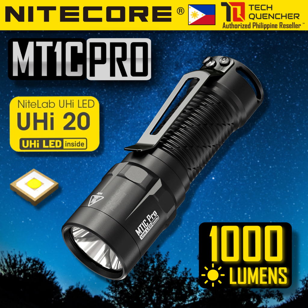 Nitecore MT1C Pro Flashlight - 1000 Lumens - UHi 20 LED - USB-C ...