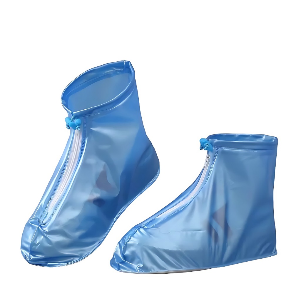 Waterproof Mid-calf PVC Shoe Covers with Zipper for All Ages A5 ...