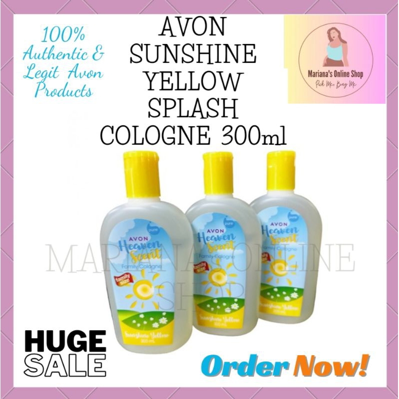 Avon Sunshine Yellow Splash Cologne 300ML | Shopee Philippines