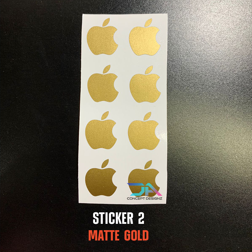 Matte Gold - Apple Vinyl Waterproof Sticker 2 | Shopee Philippines