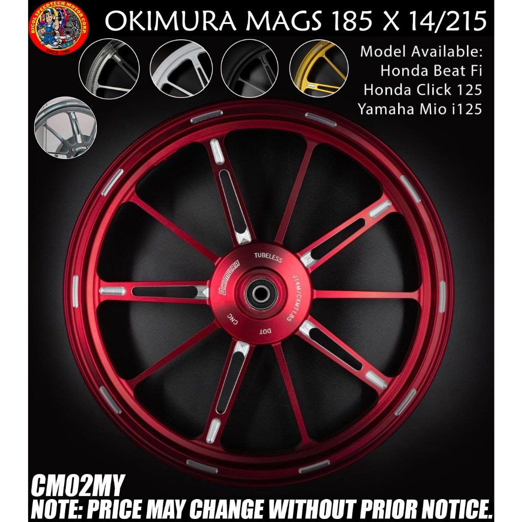 OKIMURA CNC "MAGS" 185 X14/215 X 14 (FREE 2PCS SEALANT) BEAT/ CLICK ...