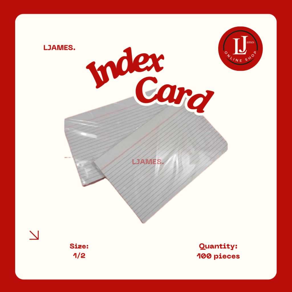 Index Card Sizes (1/2, 1/4, 1/8) | Shopee Philippines