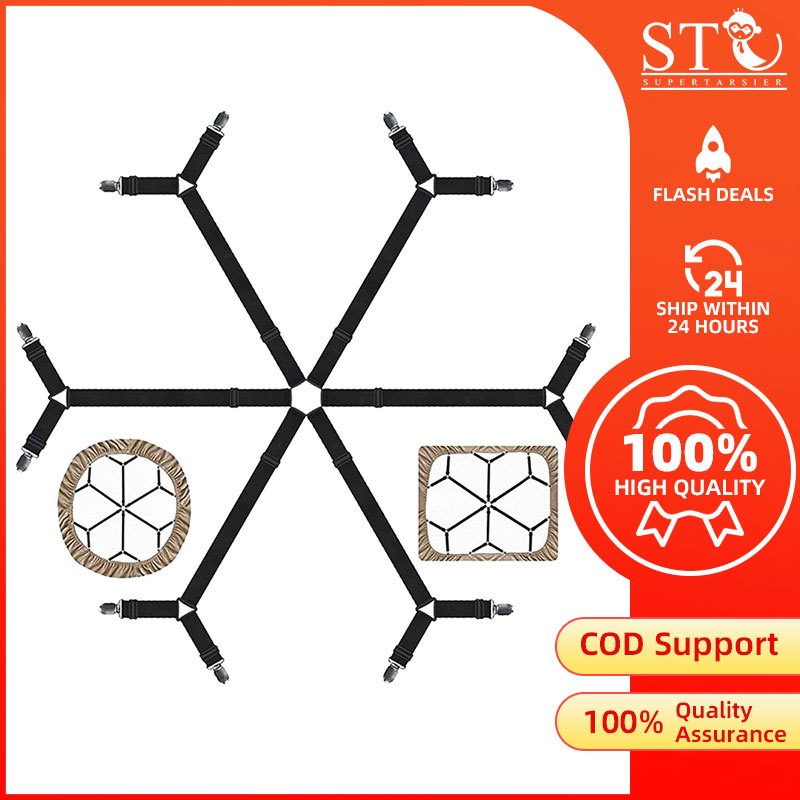 12pcs Slip-On Sheets Metal Sling Bed Sheet Clip Adjustable 3 Way Bed ...