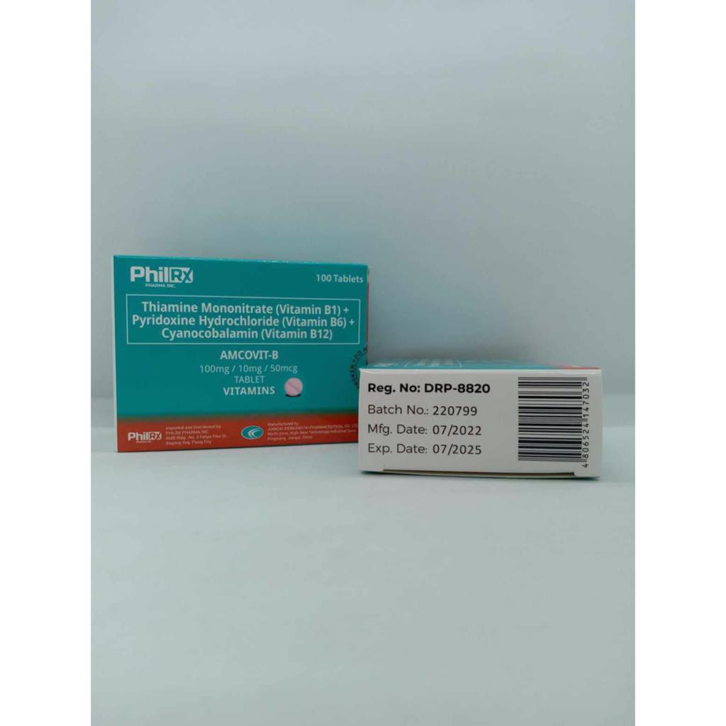 Amcovit B Vitamin B Complex B1+B6+B12 100Tablets | Shopee Philippines
