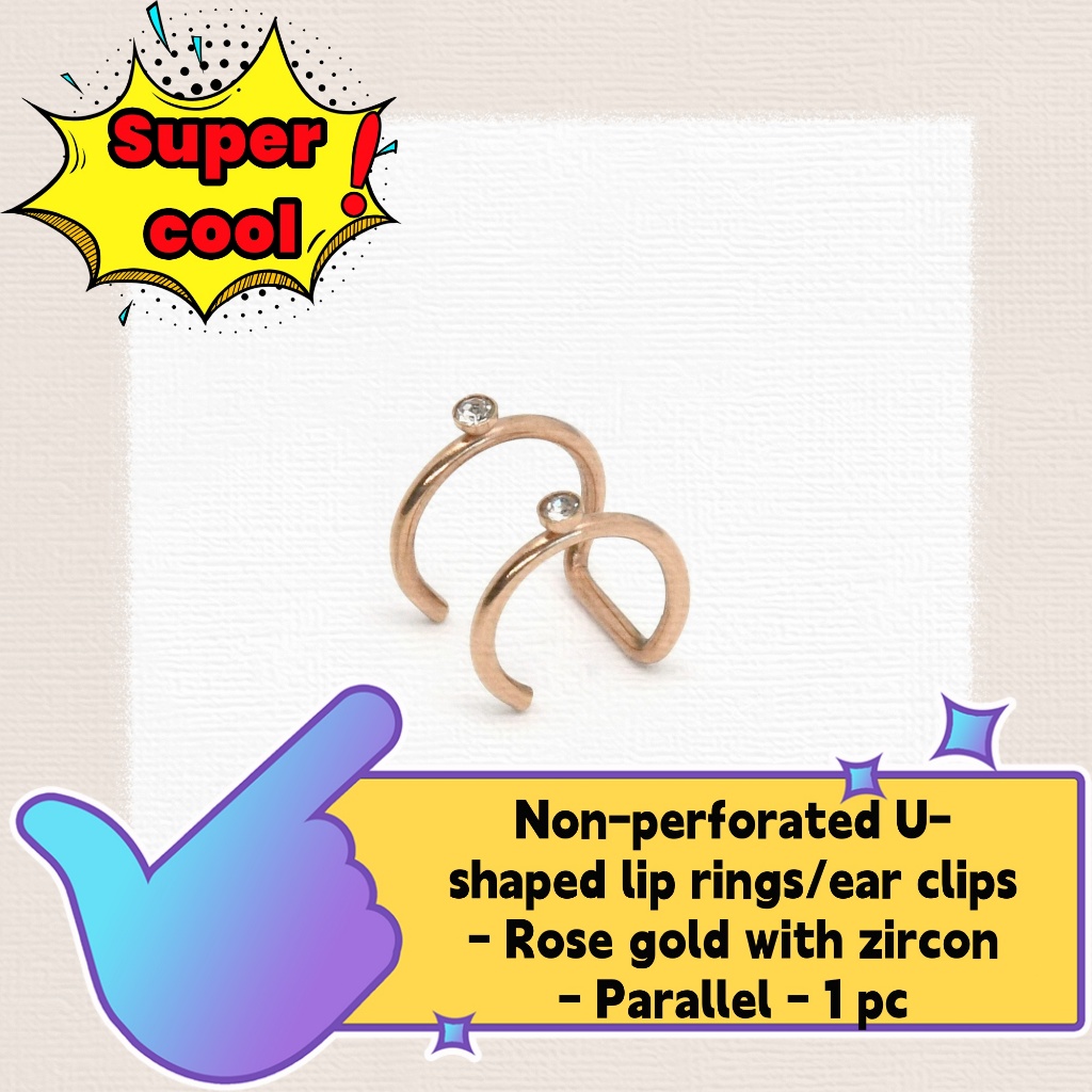 It's cool! Lip Medical Ring Nose Fake Titanium Steel Ring Piercing ...