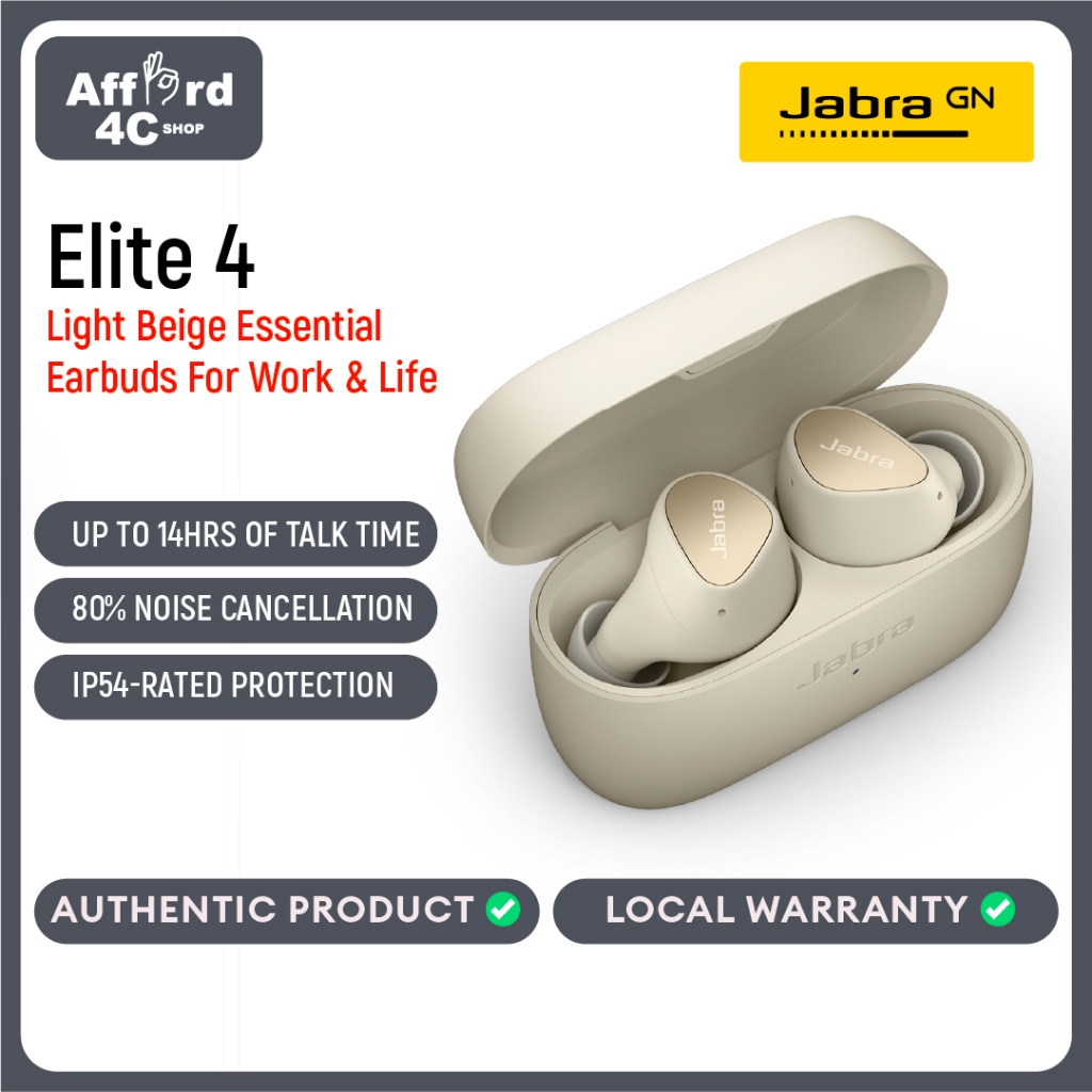 Jabra Elite 4 - True Wireless Earbuds Essential Earbuds for Work and ...