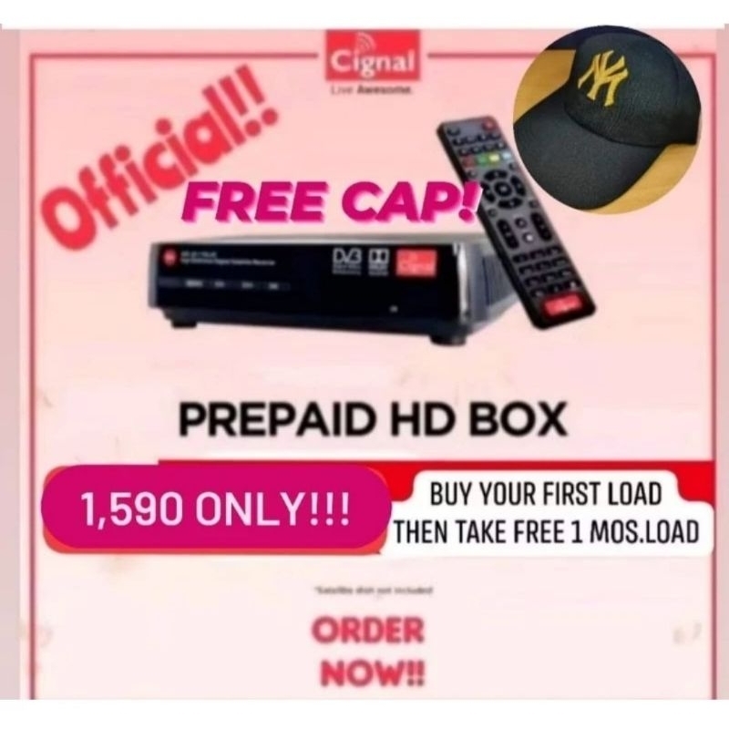 CIGNAL HD DIGITAL TV BOX ONLY Buy 1 Load take 1 free Load | Shopee ...