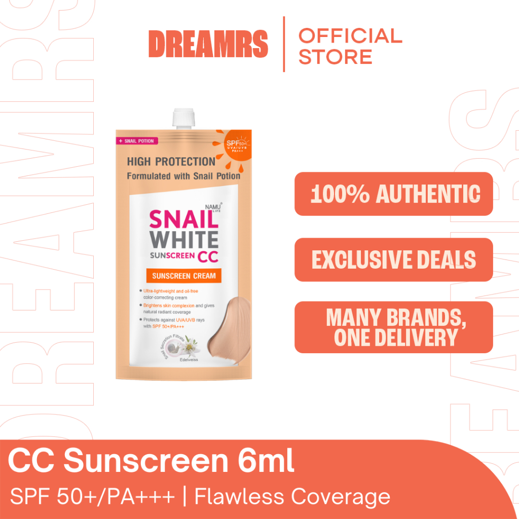 SNAILWHITE CC Sunscreen SPF50+/PA+++ 6ml (DREAMRS) | Shopee Philippines