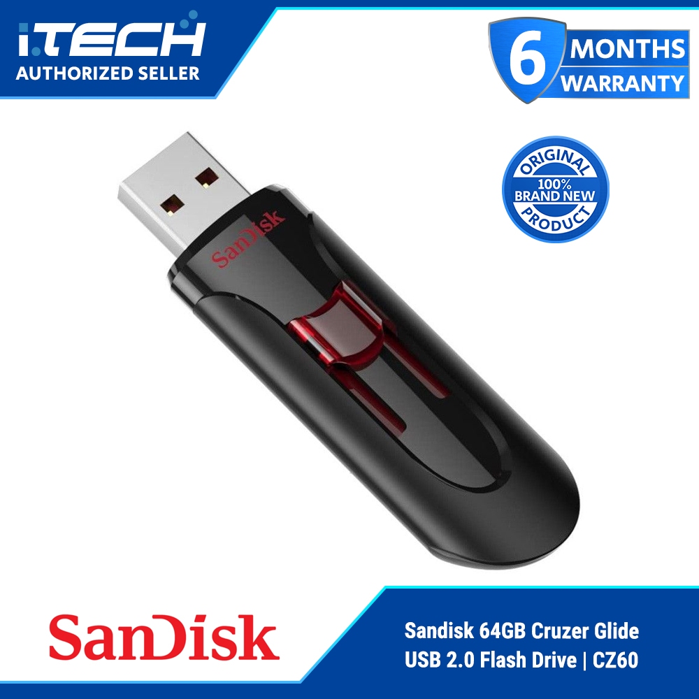 Sandisk 64GB Cruzer Glide USB 2.0 Flash Drive | CZ60 | Shopee Philippines