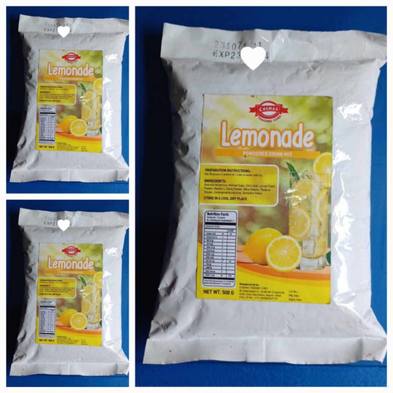 CHEMAG POWDERED DRINK MIX LEMONADE FLAVOR 1/2 KILO | Shopee Philippines