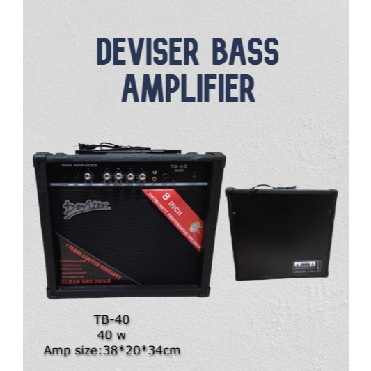DEVISER 40W BASS GUITAR AMPLIFIER (TB-40) | Shopee Philippines