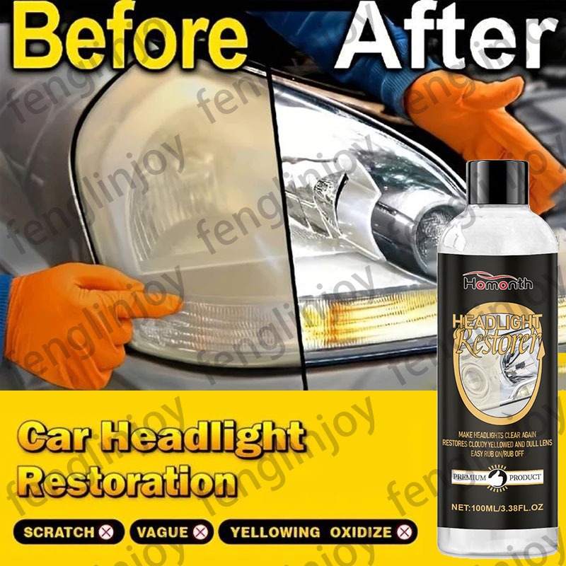 Headlight Restorer Scratch Remover Headlight polish Remove Oxidation ...