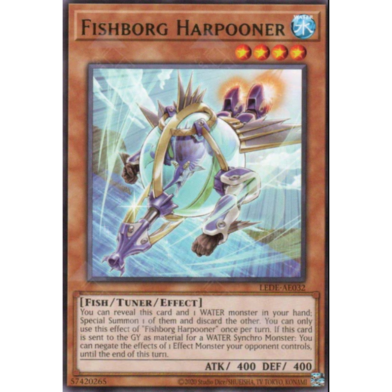 LEDE-AE032 Fishborg Harpooner R YUGIOH CARD | Shopee Philippines